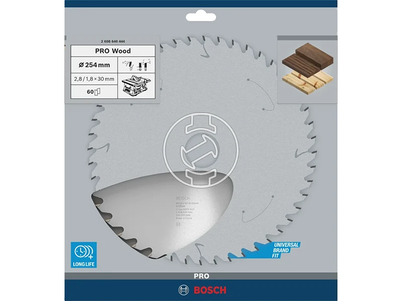 Bosch PRO Wood panza circular 254 x 30 mm | numar dinti: 60 buc ...